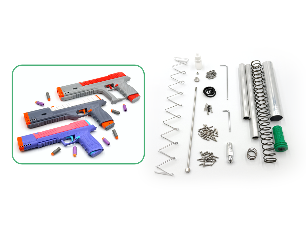 Zinc .50 Dart Blaster Hardware Kit – BM Print Shop - Custom Nerf Shop